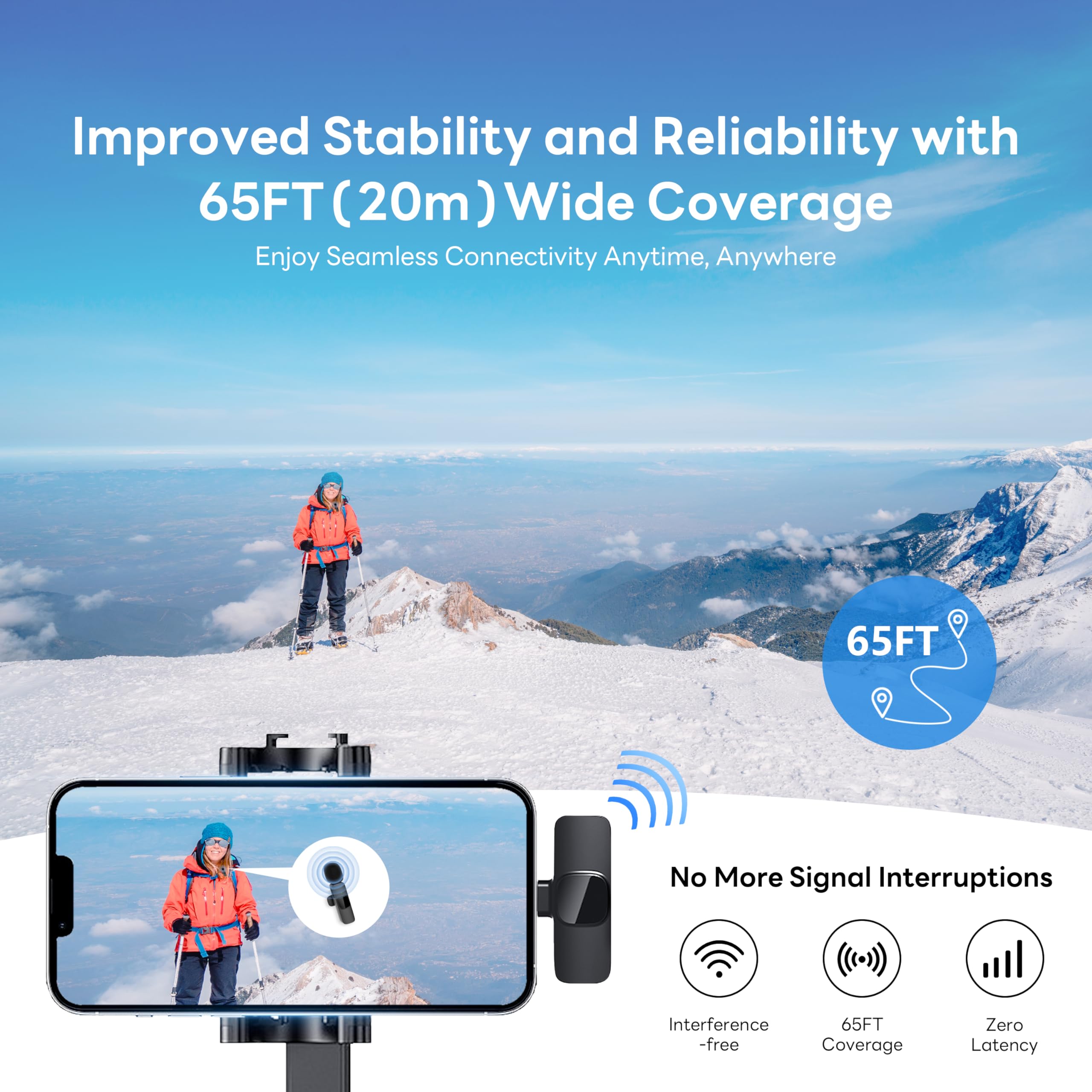 Mua Qhot Wireless Microphones for iPhone iPad,[Lightning], Clip on ...