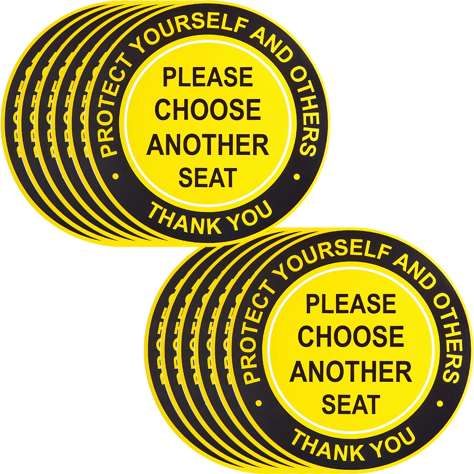 Buy 24 Pieces 4 Inch Social Distance Seat Sign Do Not Sit Here Sticker ...