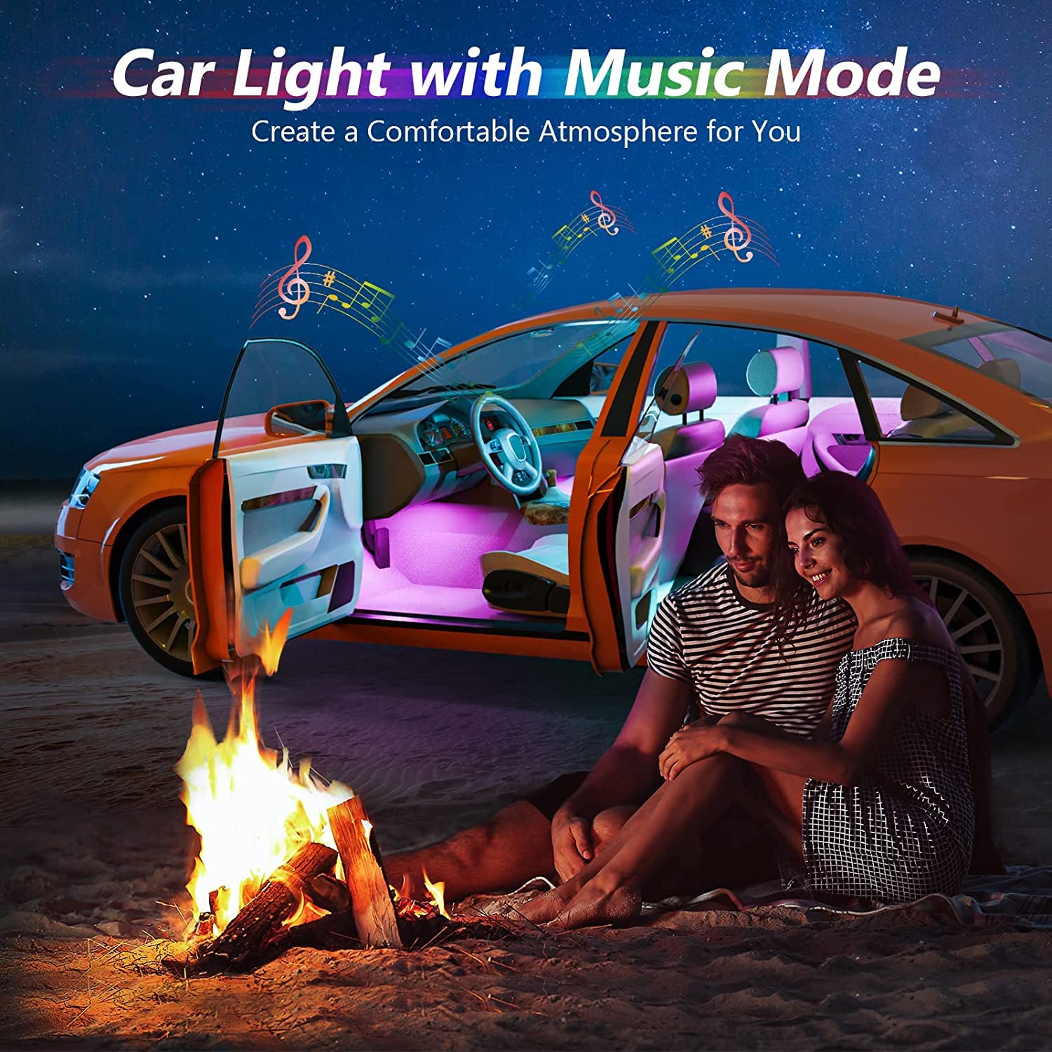 Mua Car LED Strip Light, EJ's SUPER CAR 4pcs 48 LED DC 12V Multicolor ...