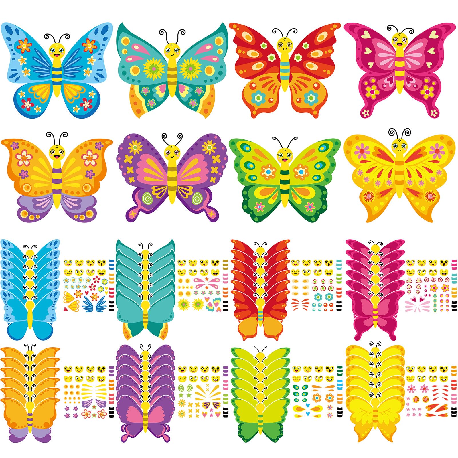 Tatuo 48 Pcs Spring Butterflies Craft Kits for Kids Spring DIY Art ...