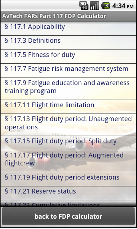 FAR's 117 Flight Duty Period Calculator:Amazon.com:Appstore for Android