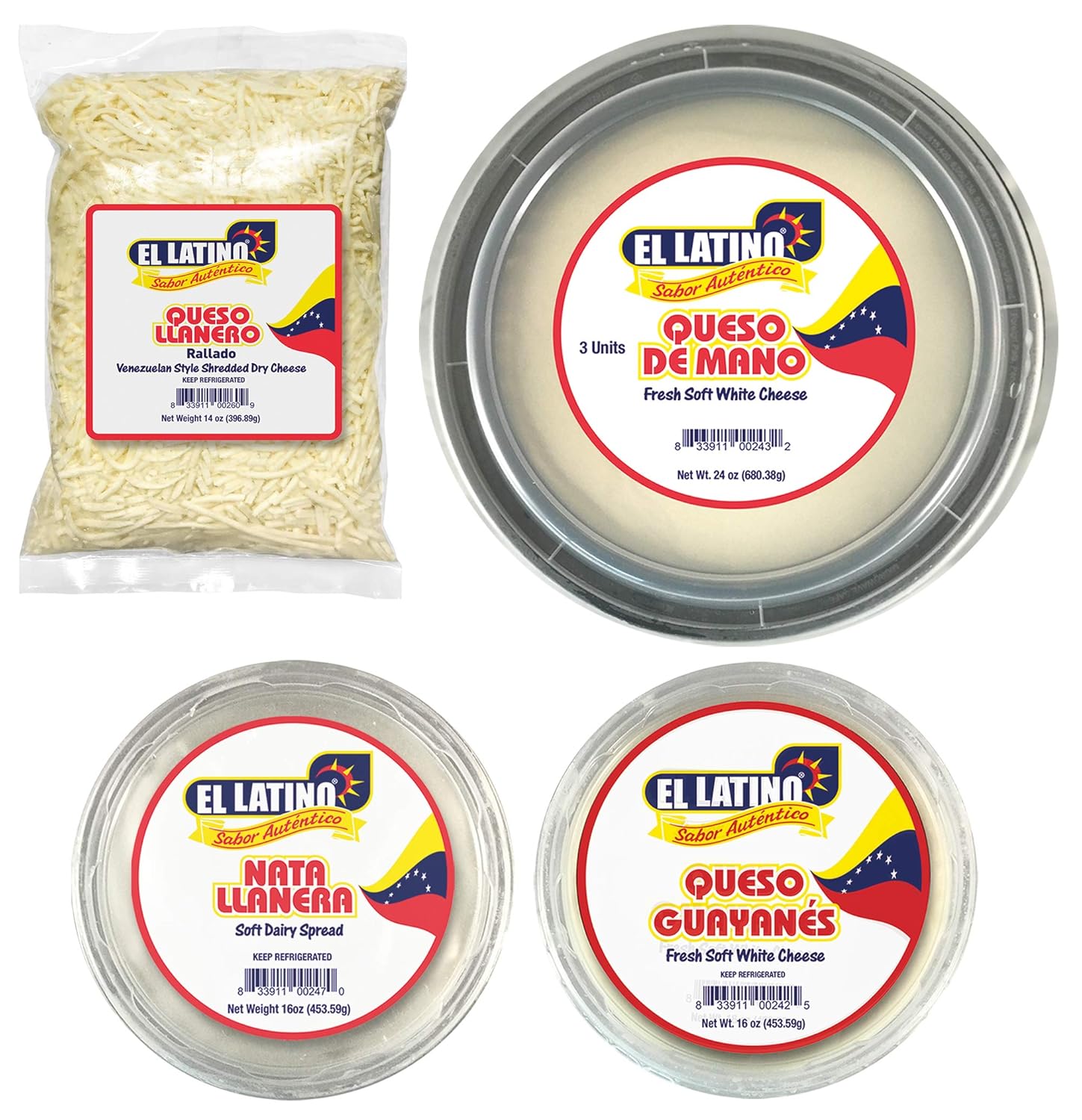 El Latino Venezuelan cheeses, queso de mano, guayanes, llanero and Nata ...