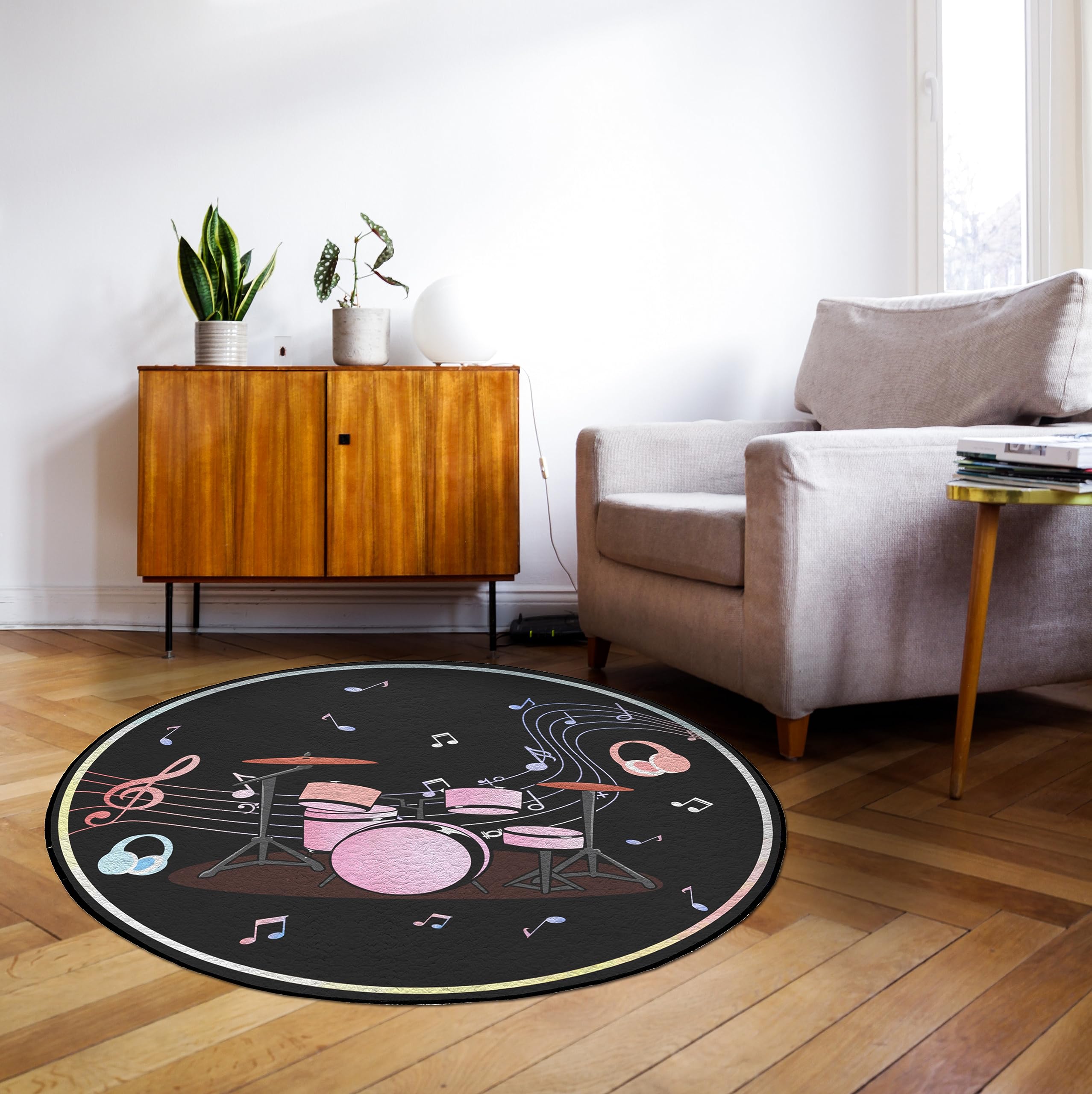 2'×2' Soft Music Theme Rugs for Bedroom Living Room Kids Teens Boys ...