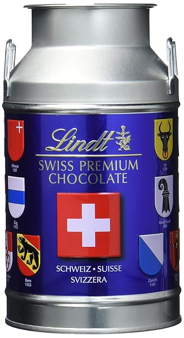 Lindt Swiss Naps Milchkanne, Kantonswappen Edition, gefüllt mit ...