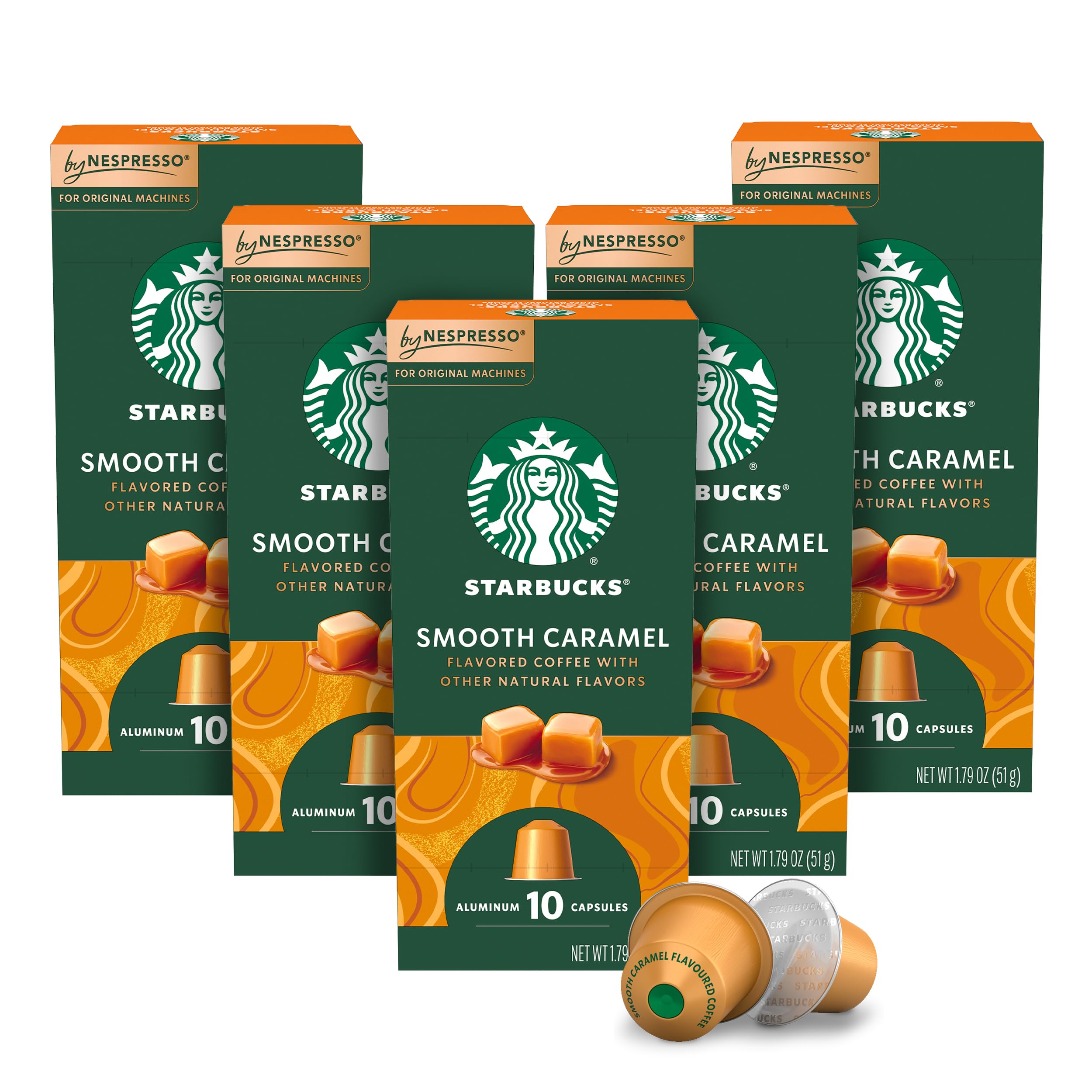 Starbucks by Nespresso Original Line Caramel Flavored Coffee, 50-count ...