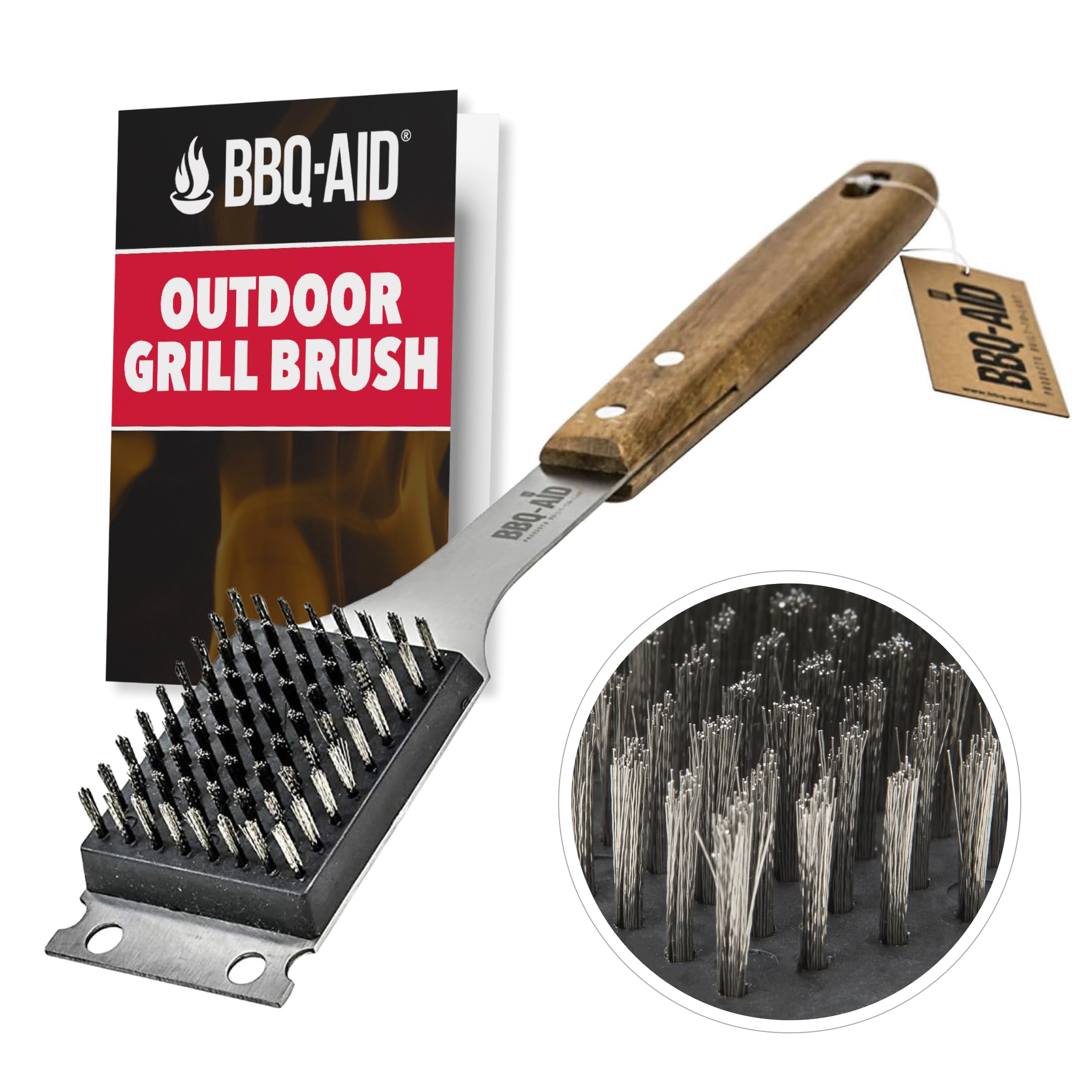 BBQ-Aid Grill Brush and Scraper for Barbecue – Grill Brush for Outdoor ...