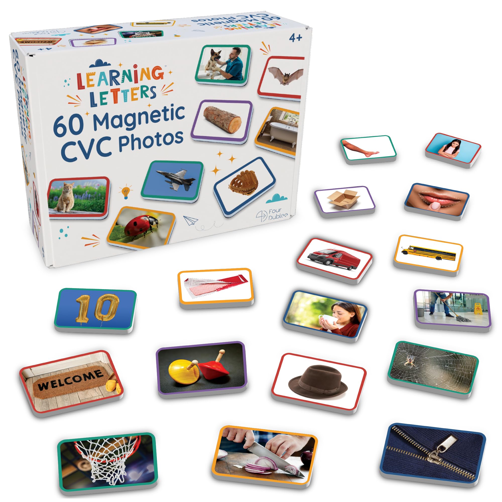 Mua 60 Magnetic CVC Photo Objects by Learning Letters. Real-Life Images ...