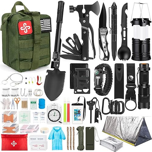 Survival Kit, 250Pcs Survival Gear First Aid Kit with Molle System ...