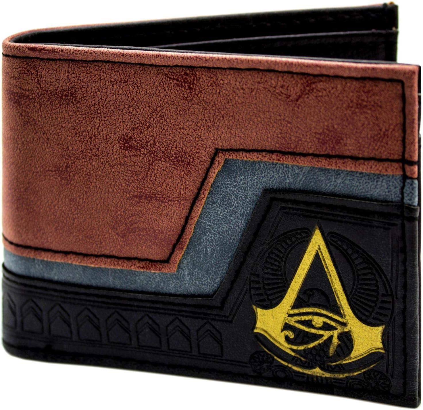 Assassins Creed Origins Embossed Symbol Brown ID & Card Bi-Fold Wallet ...