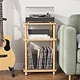Amazon.com: Apicizon 3 Tier End Table, Record Player Stand with Storage ...