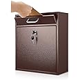 Yaocom Locking Mailbox with Key Lock Outdoor Large Wall Mount Mailbox ...
