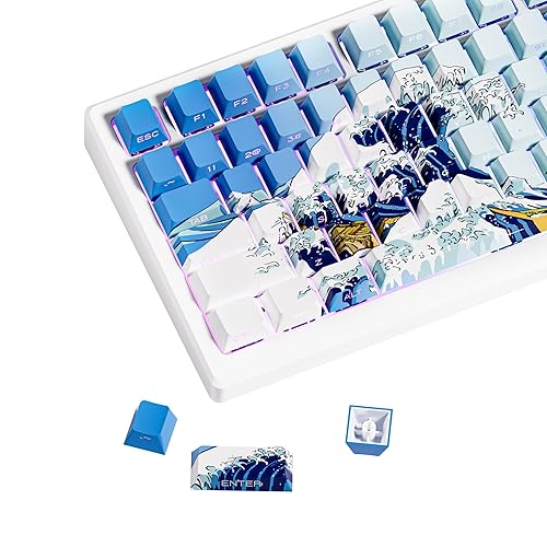 XVX Shine Through Keycaps, Side Print PBT Keycaps 75 Percent Dye Sub ...