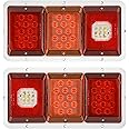 Amazon.com: Partsam 2x LED Triple Tail Lights 45 LEDs, Rectangle ...
