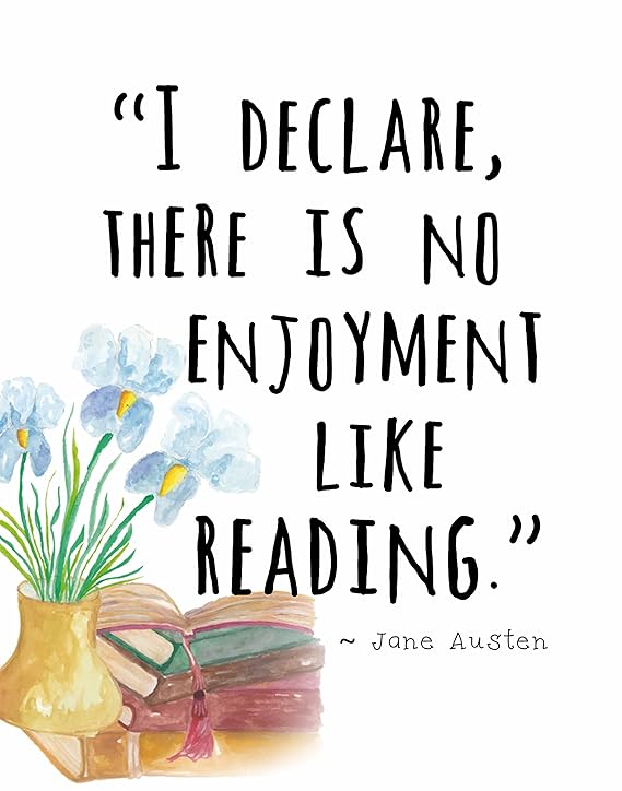 Amazon.com: Educational Art Print ~ Jane Austen Inspirational Quote ...