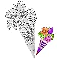 Amazon.com: Fun Express 12" Color Your Own Happy Mother's Day Flower ...