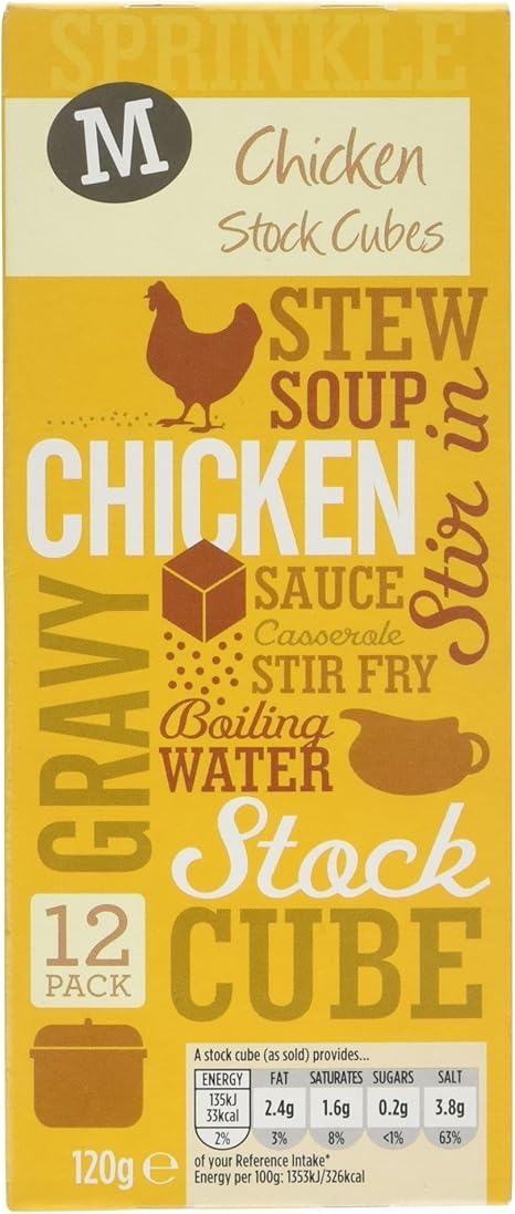 Morrisons Chicken Stock Cubes, 120g, 12 Cubes: Amazon.co.uk: Grocery