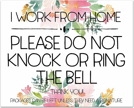 Amazon.com: Inspire Your Art Message Magnet I Work from Home Do Not ...