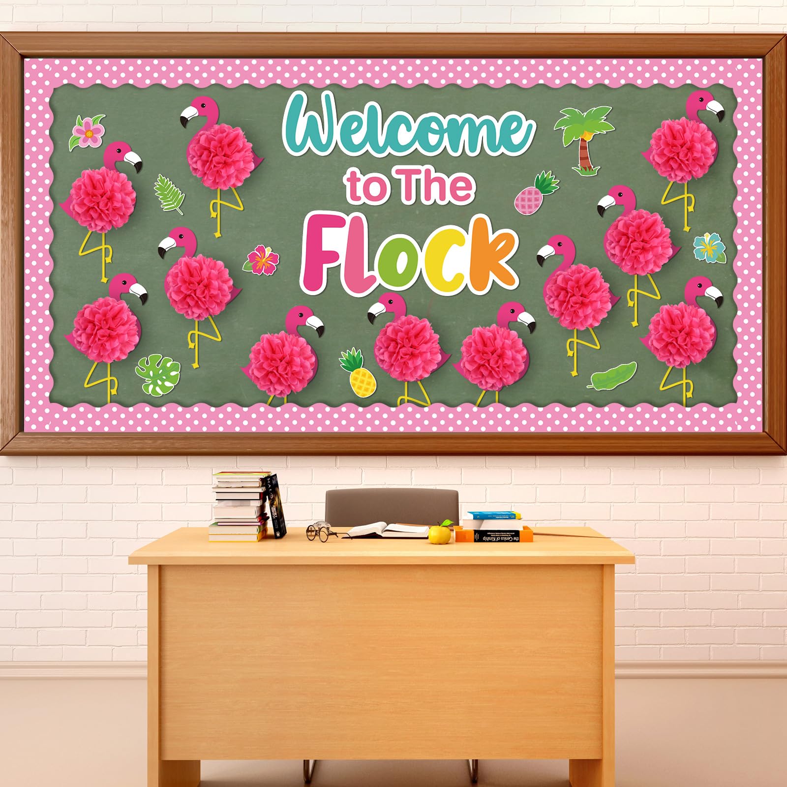3D Summer Pink Flamingo Bulletin Board Set Decorations for Classroom ...