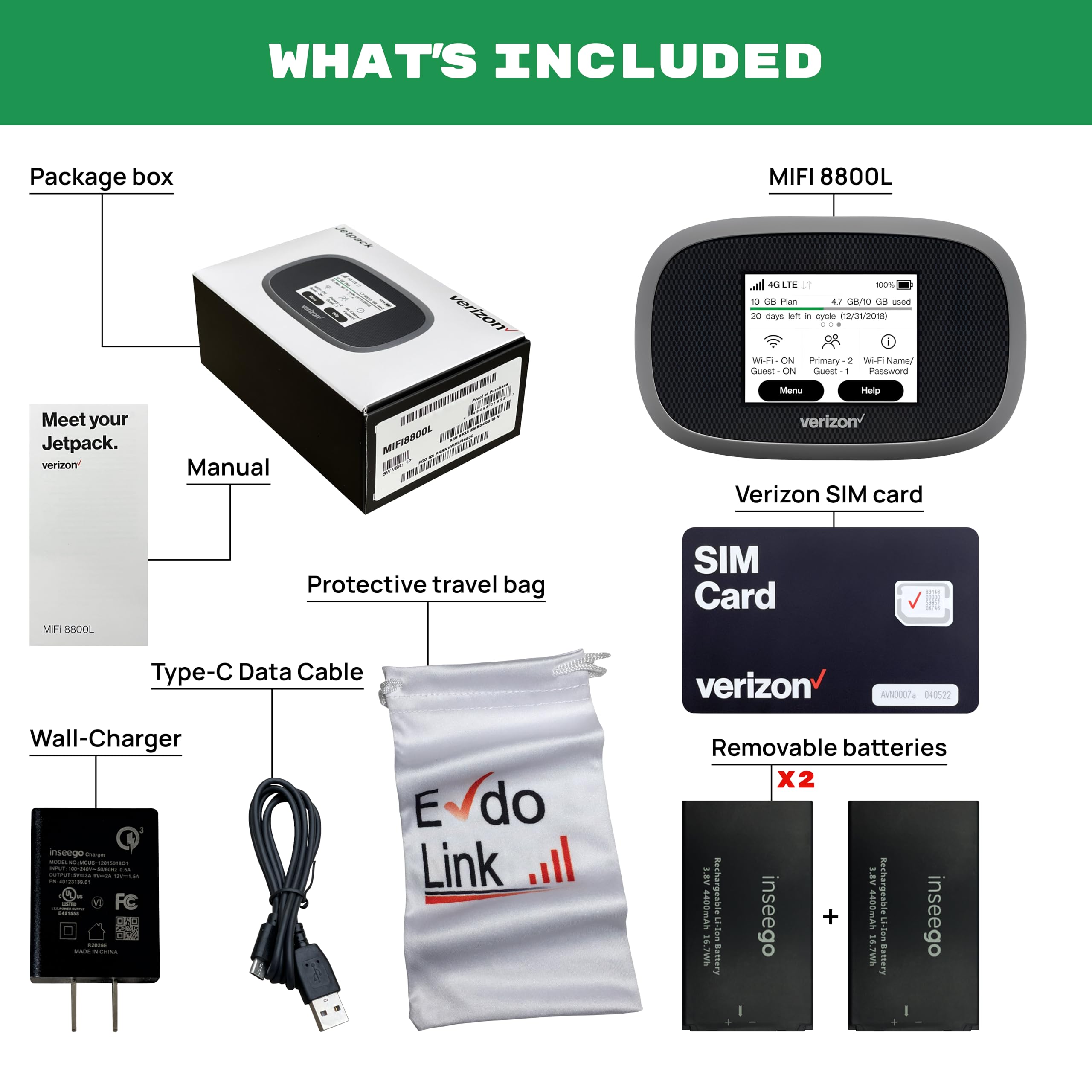 Mua Verizon Jetpack Inseego WiFi 4G LTE MiFi 8800L | LTE Cat18 LTE Up ...