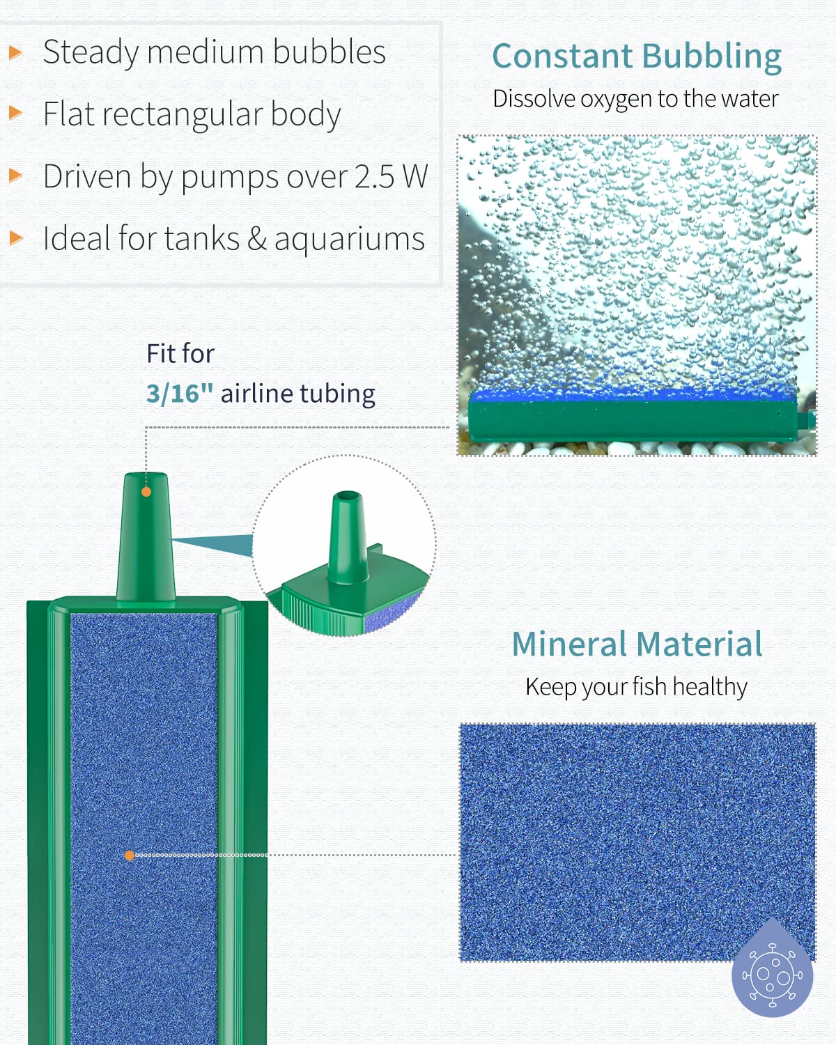 Mua Pawfly Aquarium Air Stone Bar Bubbler 4 Inch, Fish Tank Bubbler ...