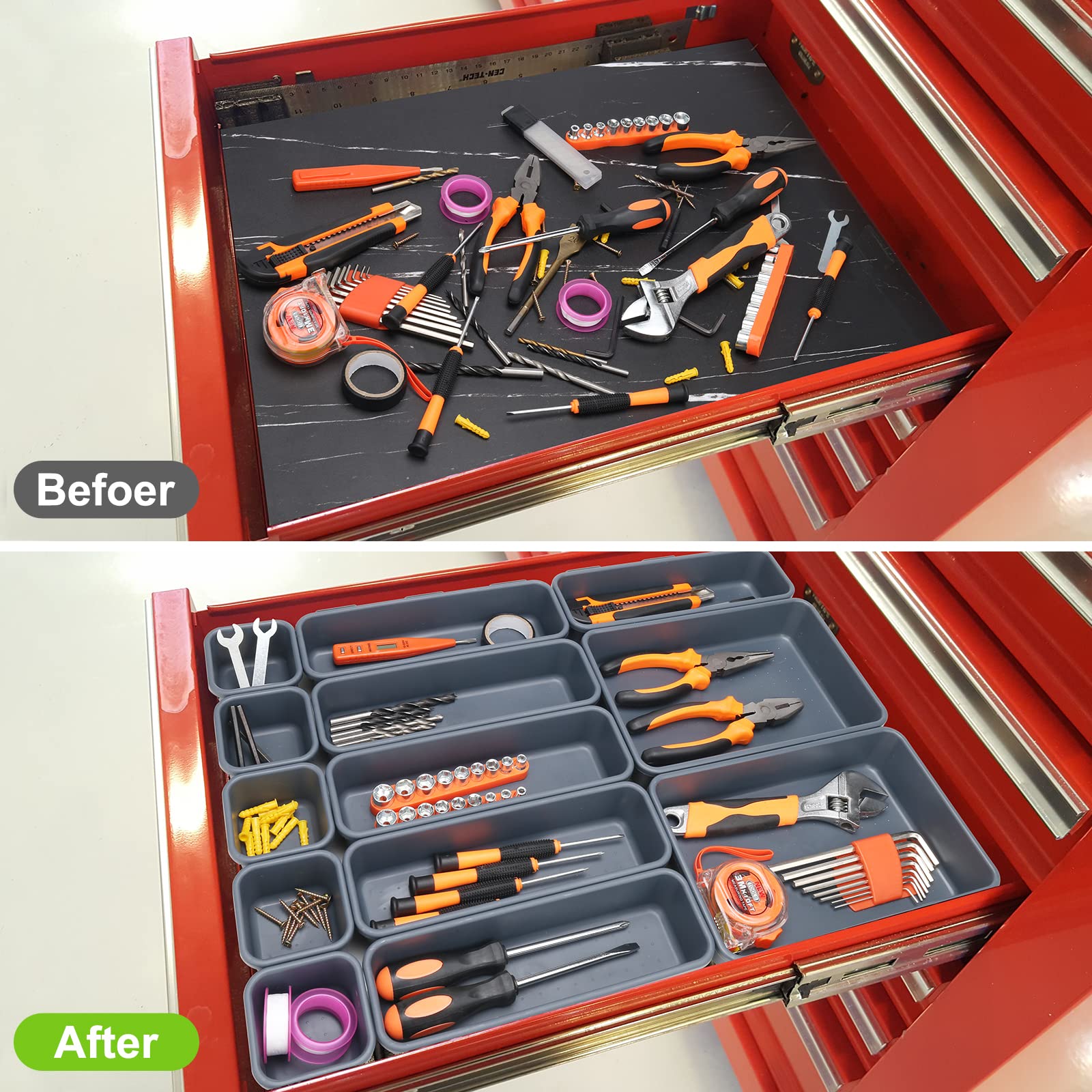 Mua 42 Pack Tool Box Organizer Tool Tray Divider Rolling Tool Chest ...
