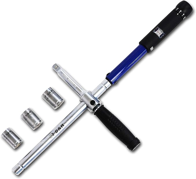 S&R Cross Wrench Torque Wrench Set 70-170 NM: 1/2", New Patent + 17mm ...