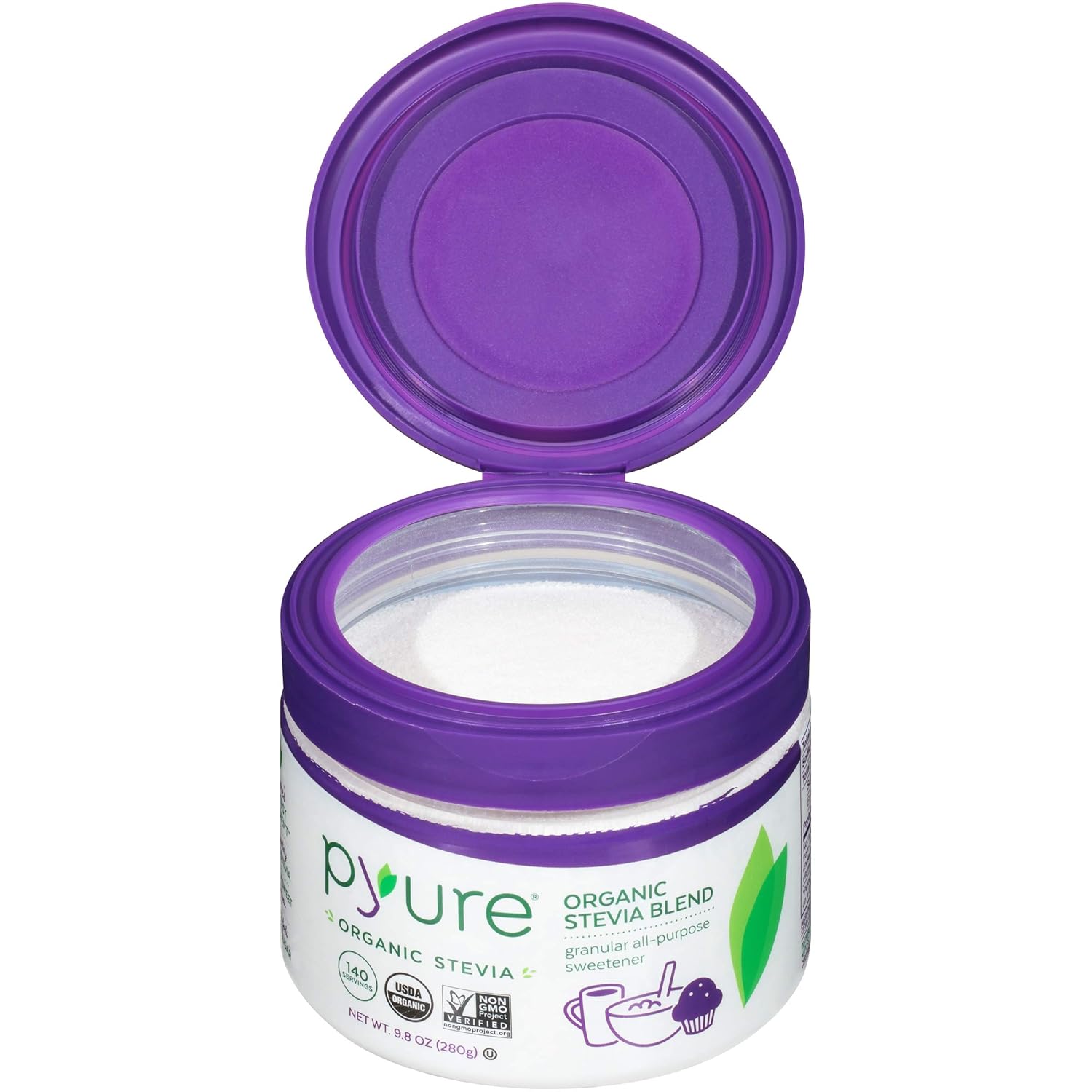 Pyure Organic Stevia Sweetener Blend, 2:1 Sugar Substitute, Granular ...