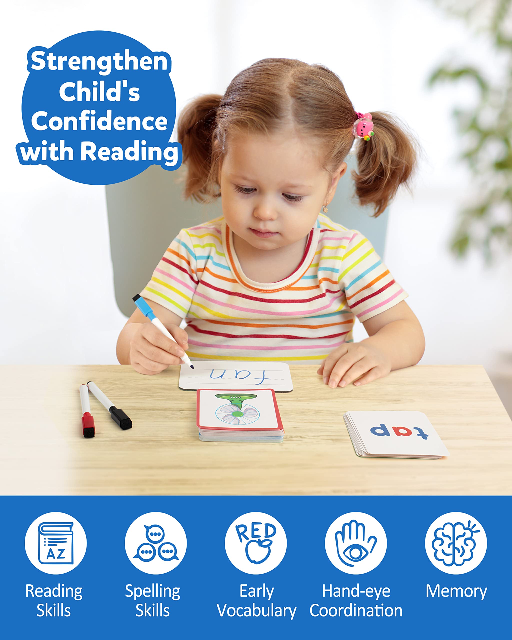 Mua Coogam CVC Sight Words Magnetic Letters Flashcards, Short Vowel ...