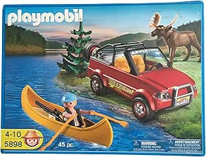 Playmobil 5898 Playset 4-Wheel Drive With Kayak And Ranger 45 Pc. Set ...