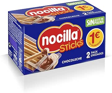 Sticks de Nocilla Chocoleche - 2 raciones de 30g - Sin aceite de palma ...