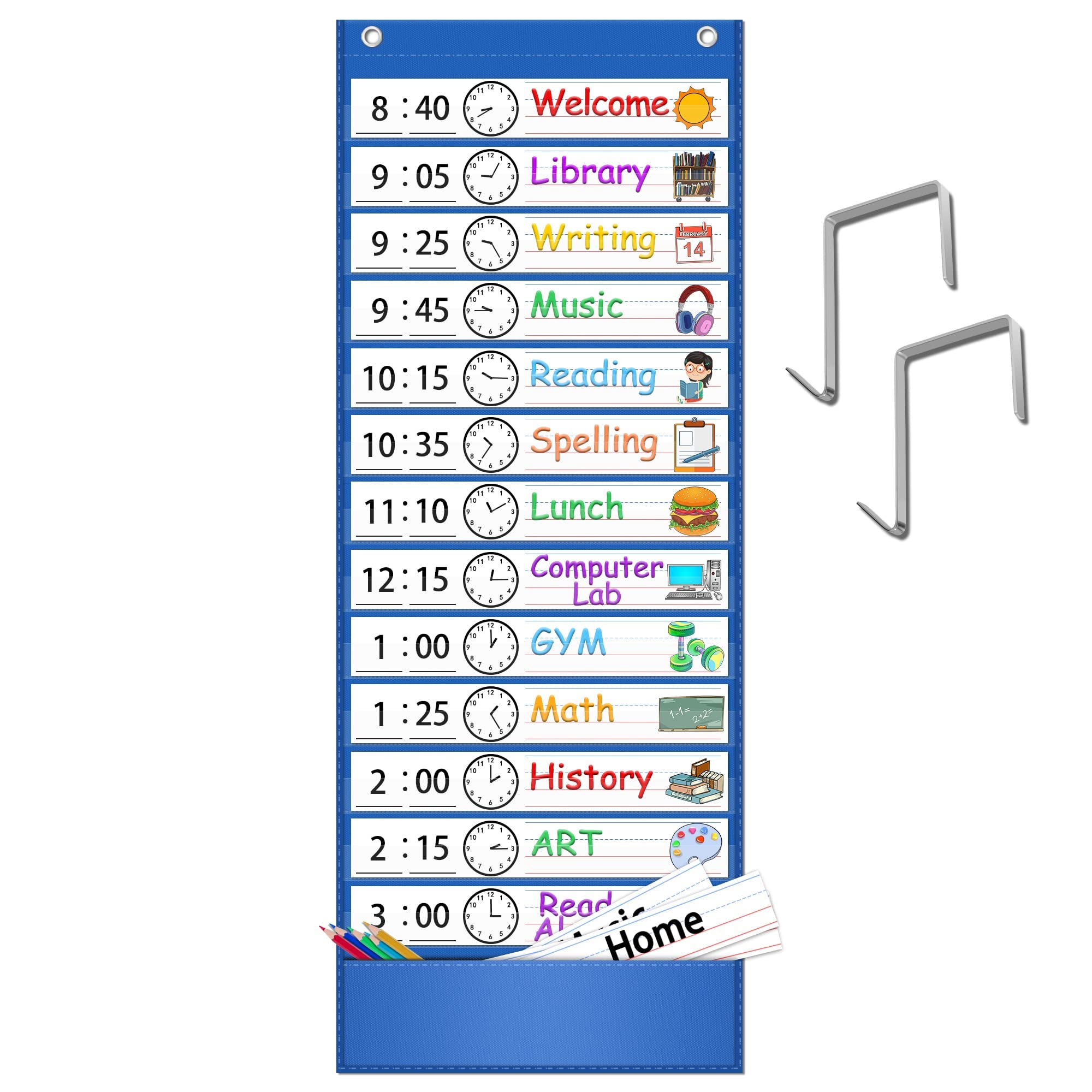 Mua AKAYOK -13+1 Pocket Daily Schedule Pocket Chart, Ultra-Durable ...