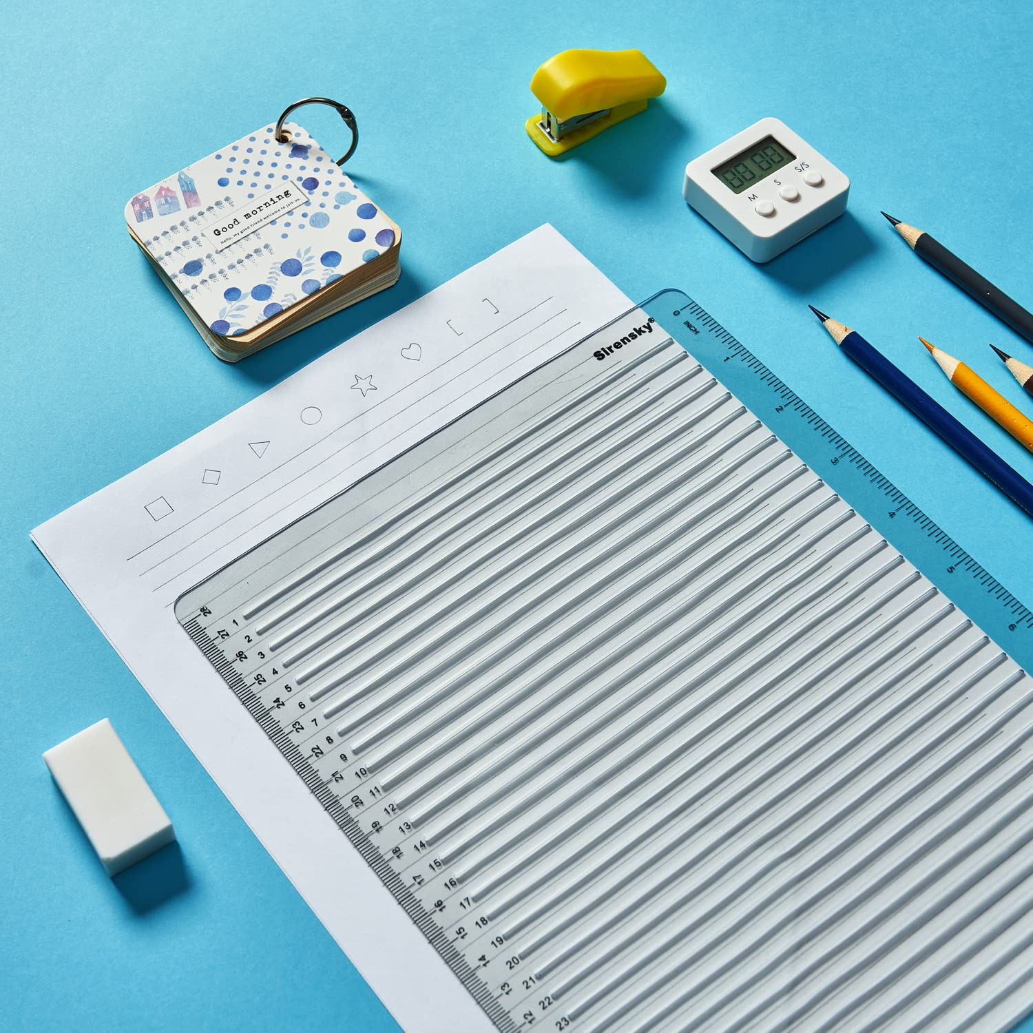 Mua Straight Line Stencil Template College Ruled 9/32" Spacing,Line ...