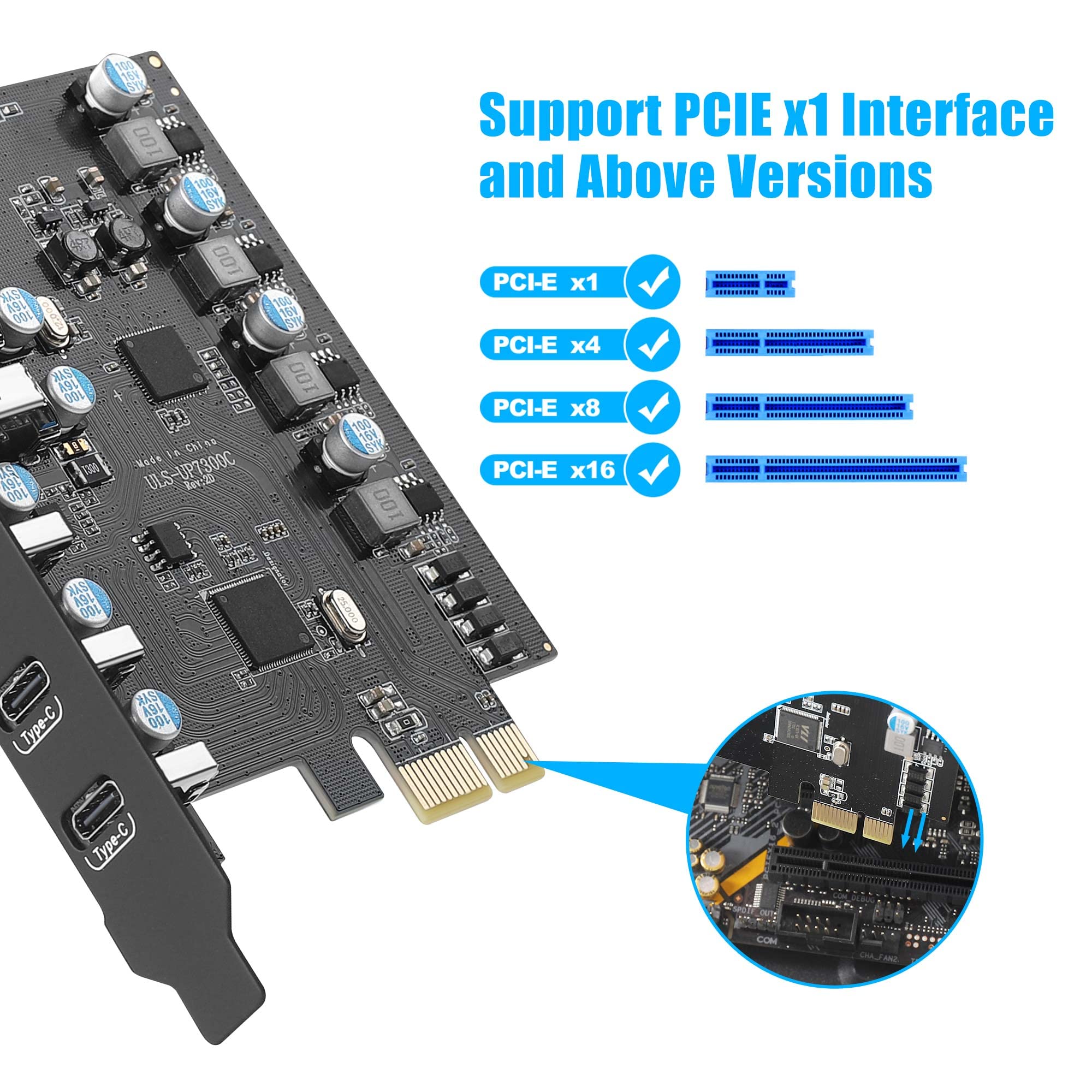 Mua Fanblack 7 Ports PCI-E to USB 3.0 Expansion Card (4 USB A and 3 USB ...