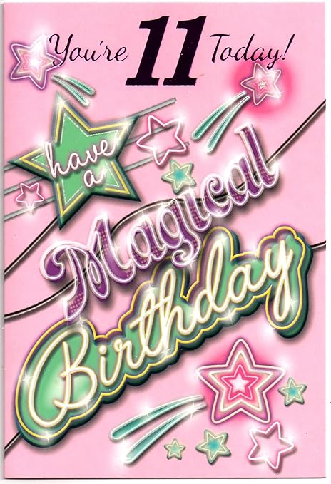 "Great Birthday" Card for Eleven (11) Year Old Girl - Free 1st Class ...