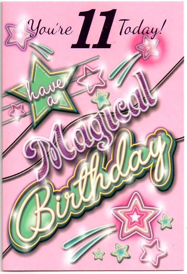 Great Birthday Card For Eleven 11 Year Old Girl Free 1st Class Great Birthday Card For Eleven 11 Year Old Girl Free 1st Class