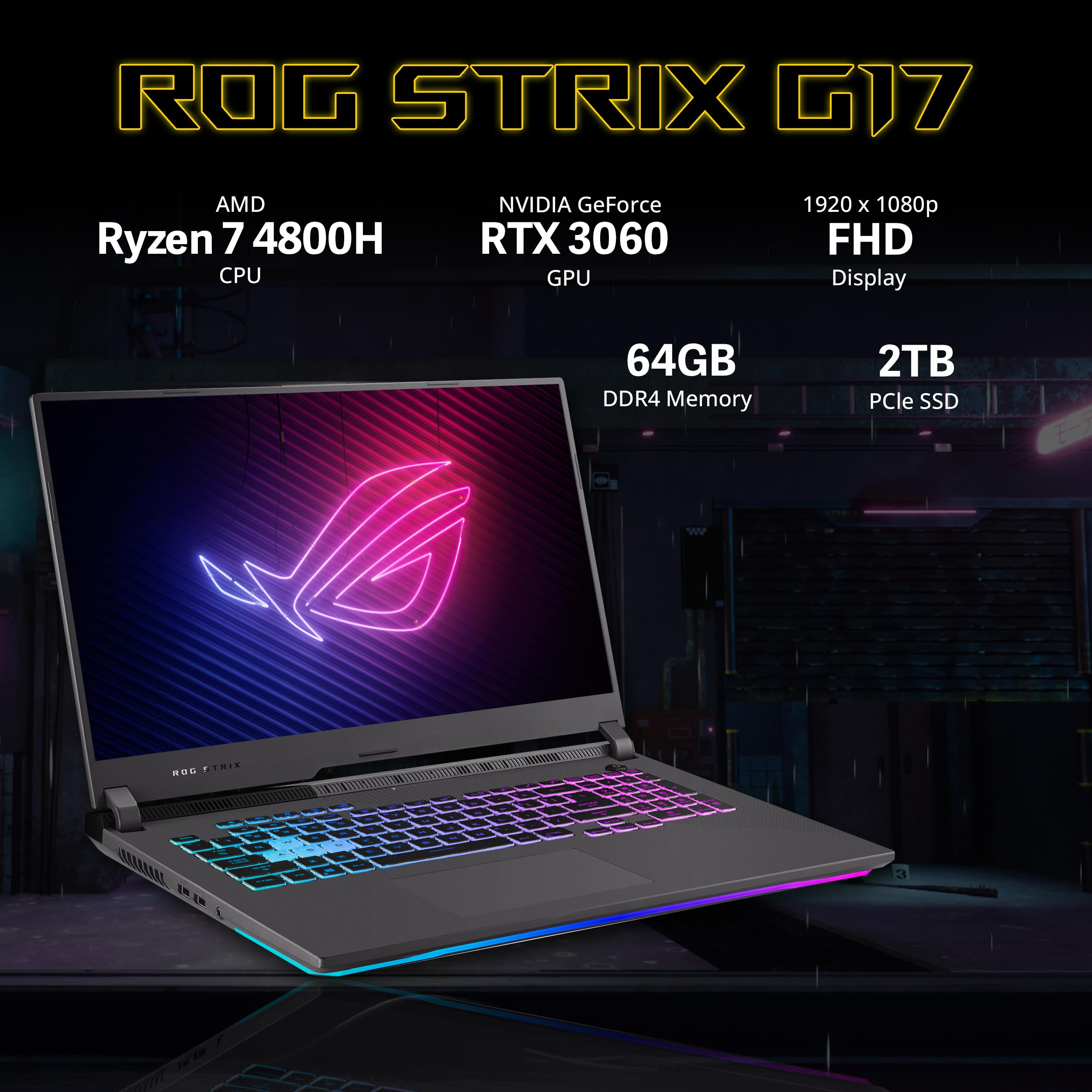 Mua ASUS 2021 ROG Strix G17 17.3" FHD 144Hz Gaming Laptop, AMD Ryzen 7 ...