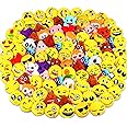 Amazon.com: Dreampark Emoticon Party Favors, Emoticon Keychain 100 Pack ...