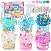 Amazon.com: LAWOHO 6 Packs Snow Slime Kit - Butter, Clear, Water, Cloud ...