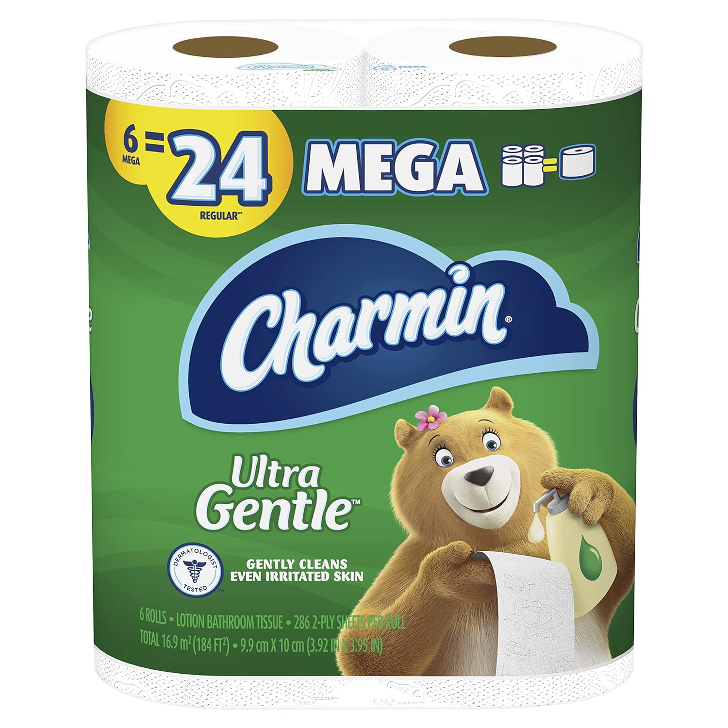 Charmin Sensitive Toilet Paper, Bath Tissue, Mega Roll, 18 Count ...