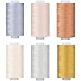 Amazon.com: Simthread All Purpose Thread Polyester 400 Yards (6 Light ...