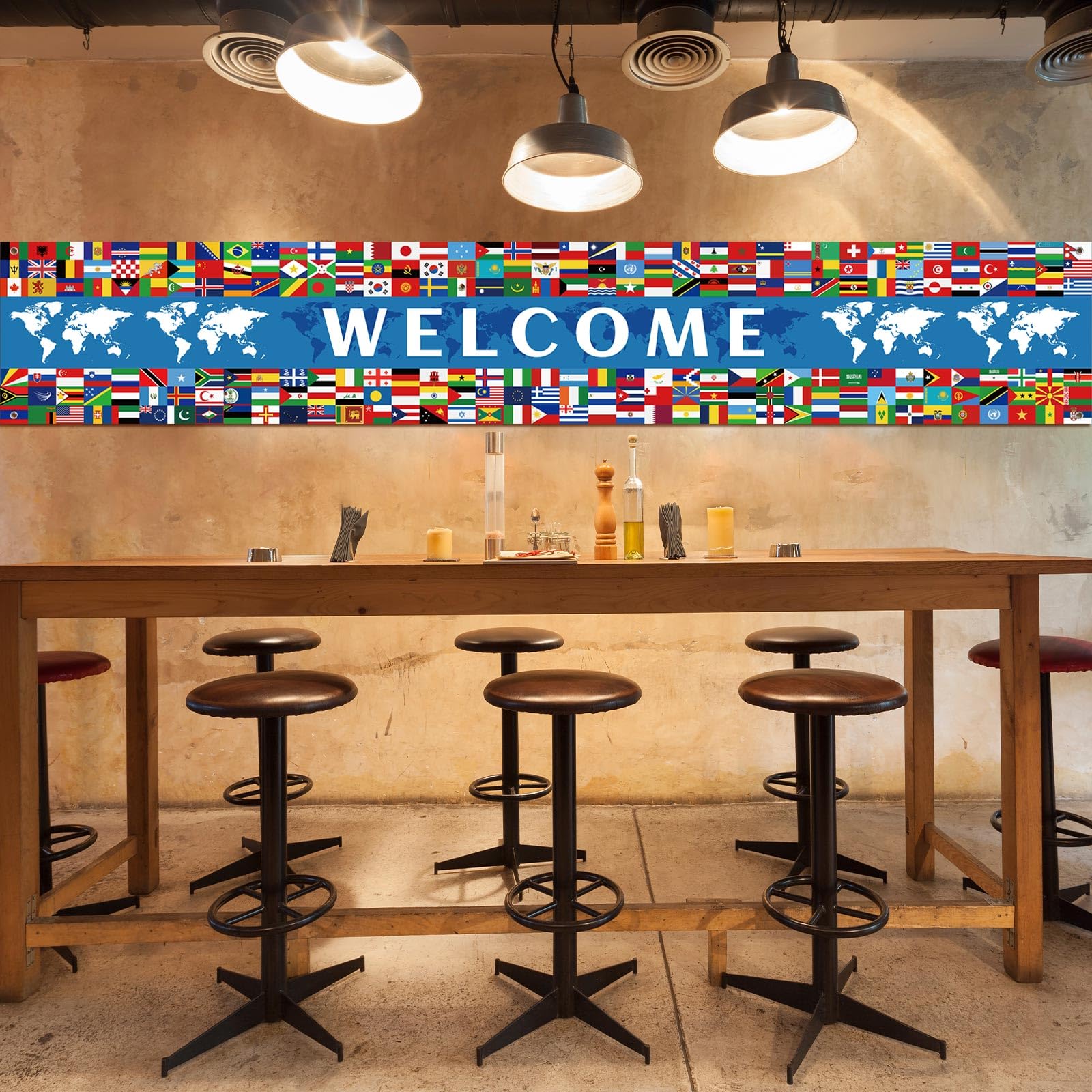 Mua Tatuo International Decorations Welcome Banner Large World Flag ...