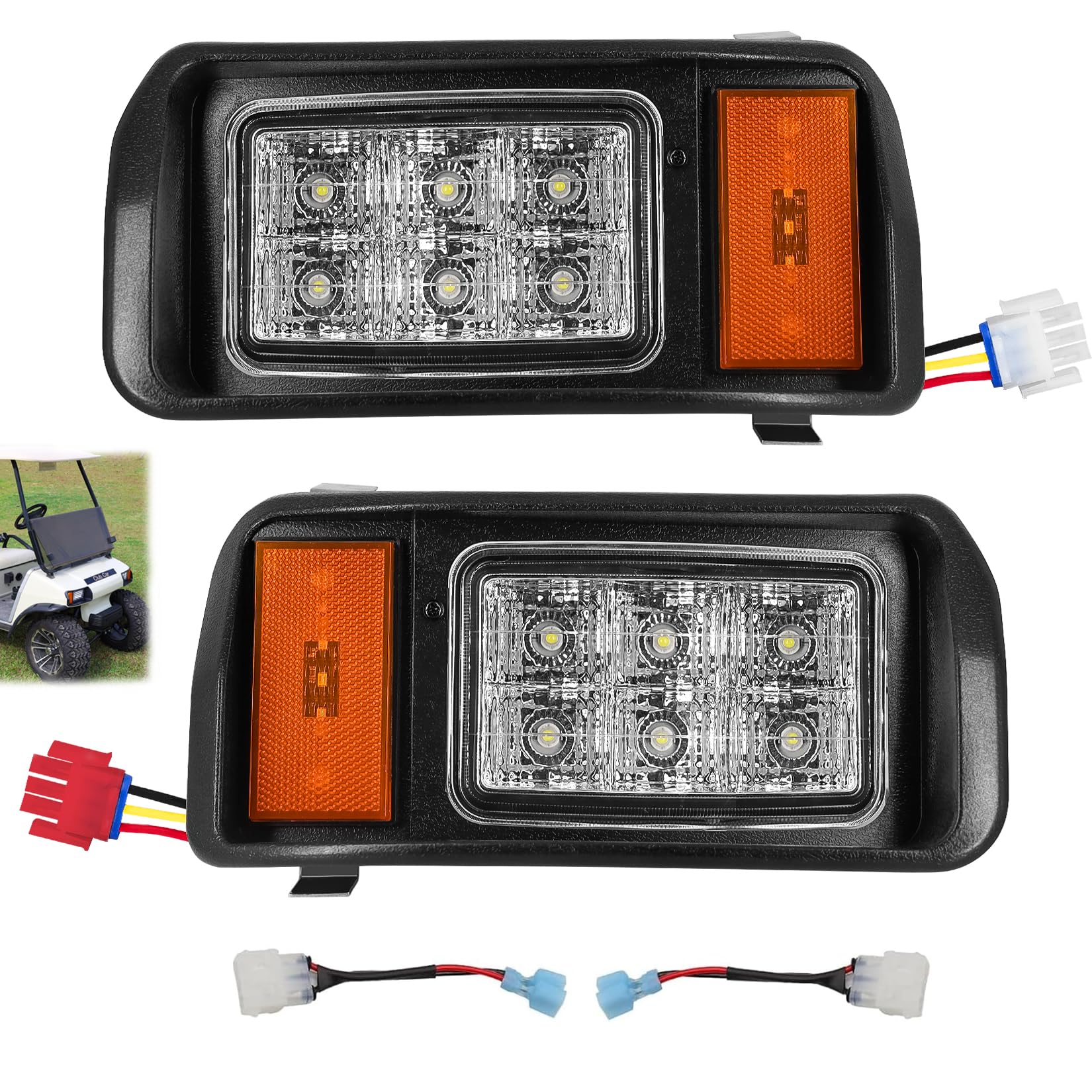 Drive-up Club Car DS LED Headlight Kit, 12V Factory Style LED ...