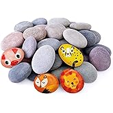Amazon.com: ROCART 60 Large 2.05-3.15" Flat Rocks for Painting, Smooth ...