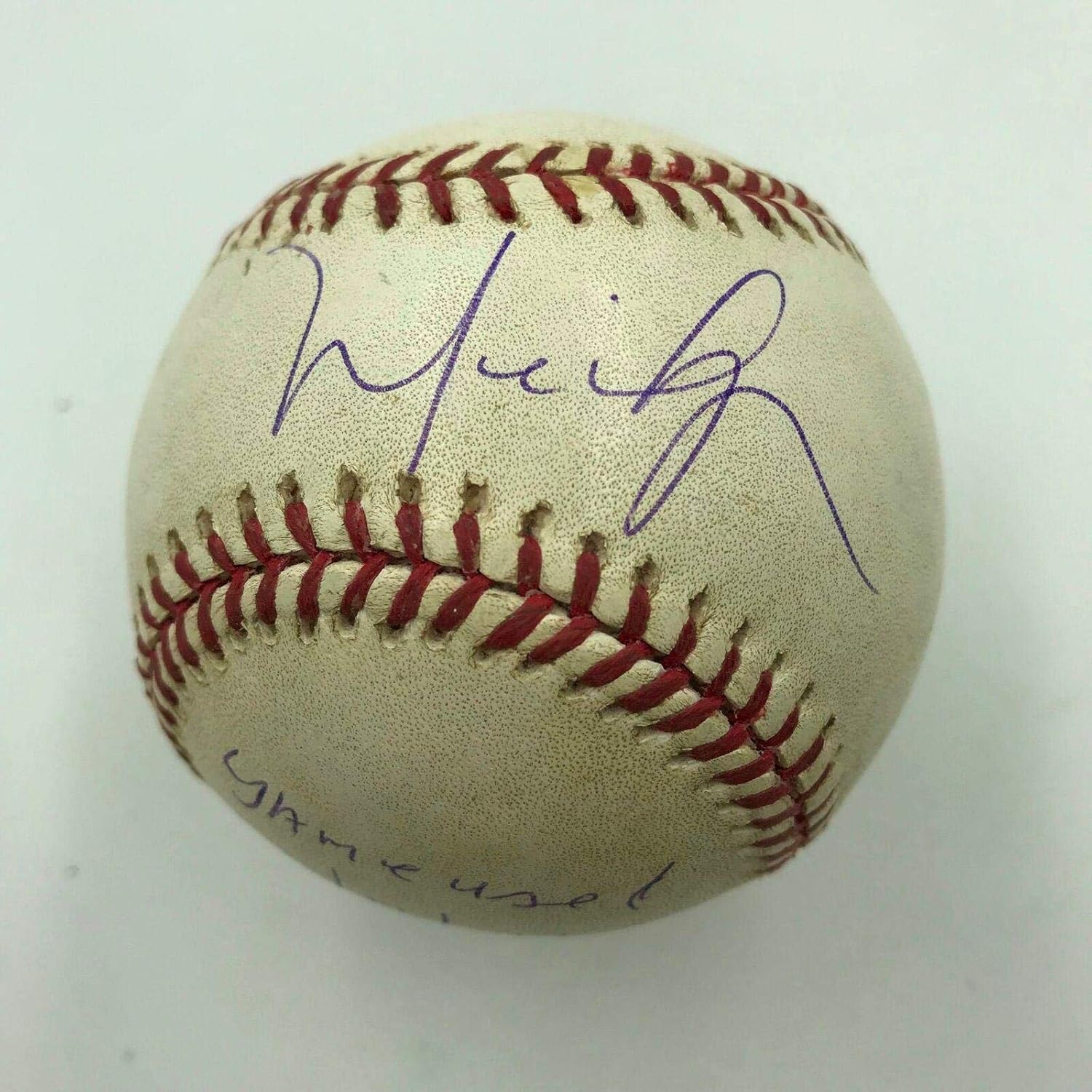 Historic Manny Ramirez 2004 Playoffs ALCS Signed Inscribed Baseball Red ...