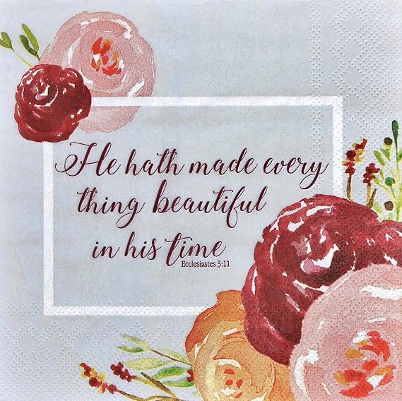 Amazon.com: Pearls of Parchment Spring Scripture Paper Napkins, 20 ...