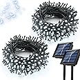 2 Pack Solar String Lights Outdoor, 72Ft Long 200 LED Solar Lights ...