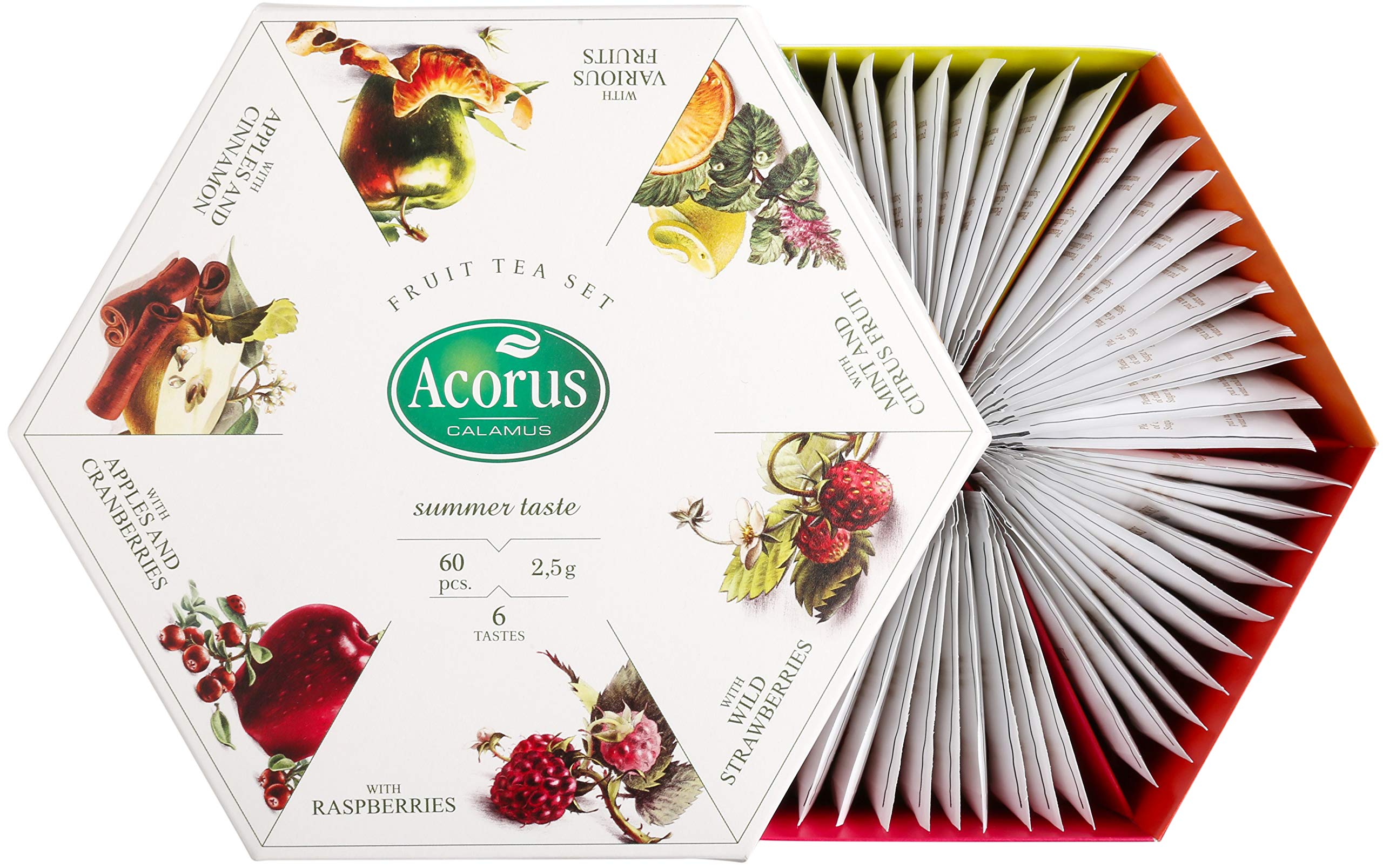 ACORUS Summer Taste – natural Fruit Tea Set of six different flavours ...