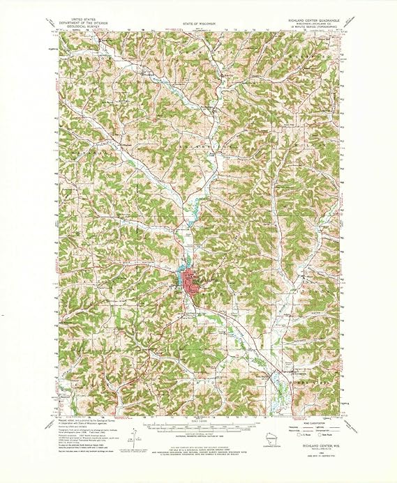 Amazon.com: YellowMaps Richland Center WI topo map, 1:62500 Scale, 15 X ...