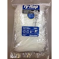 Amazon.com: TY24M Cable Tie 30lb 5.5" Natural Nylon with Stainless ...