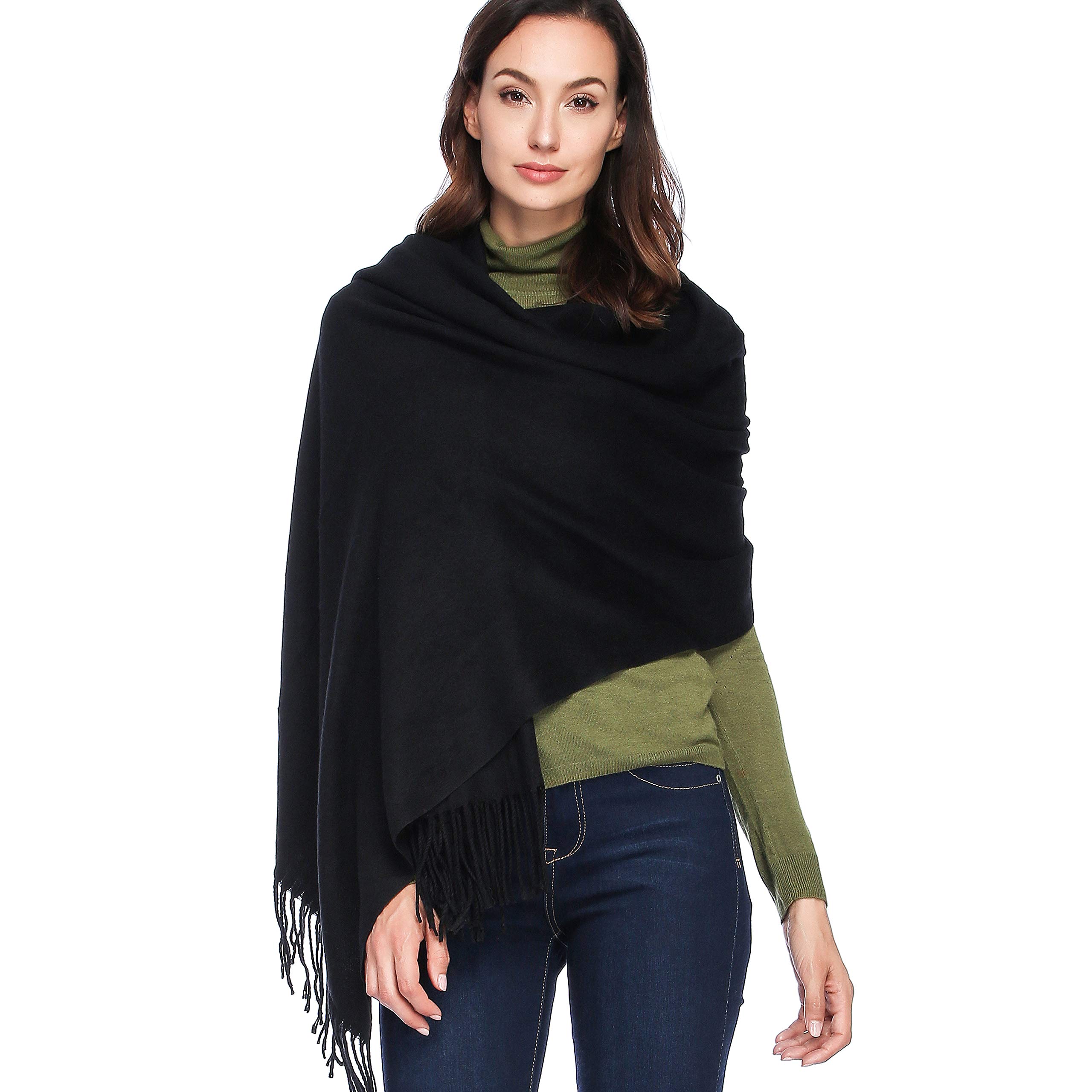 HOYAYO Wool Shawl Wraps - Extra Large Thick Soft Pashmina Scarf for ...